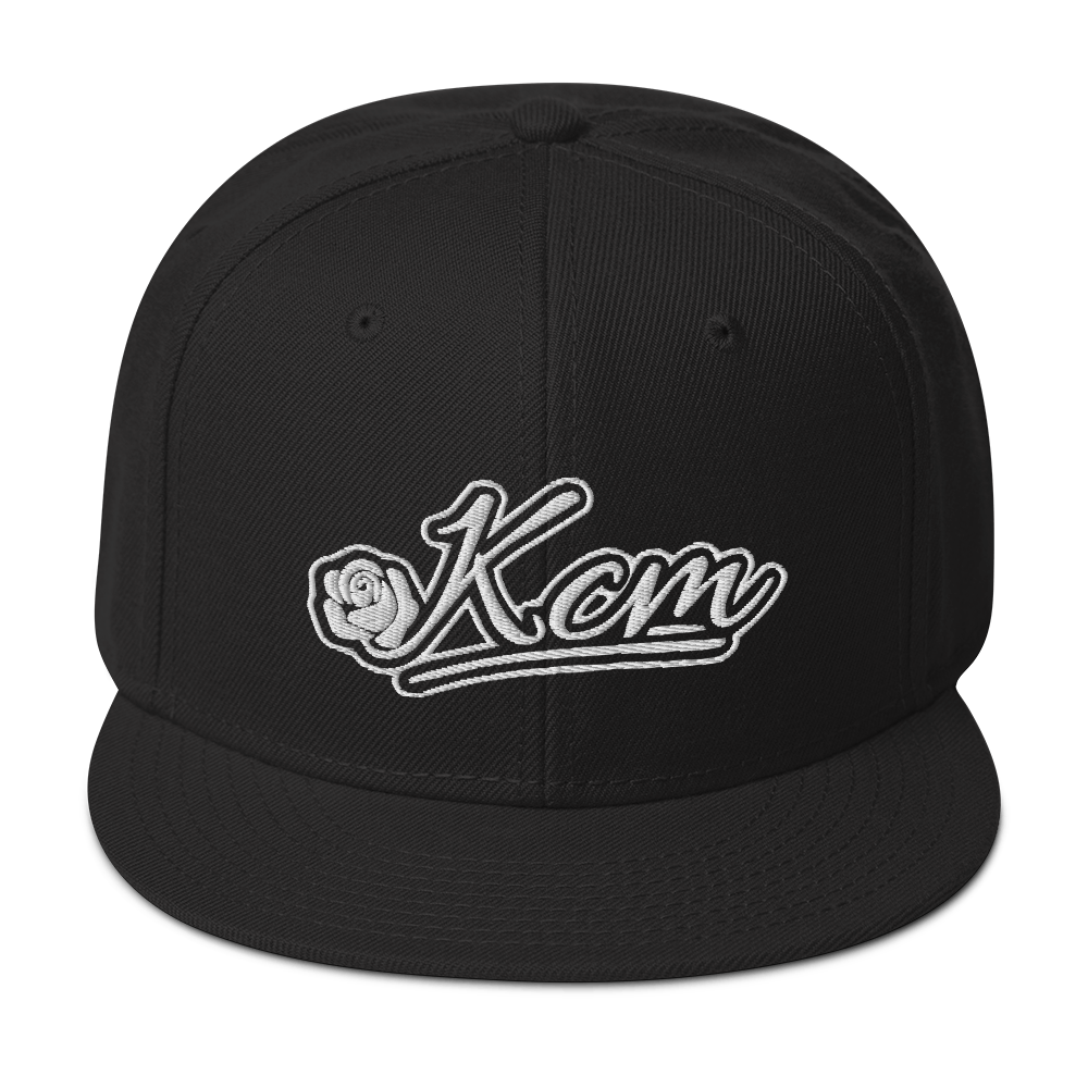 KCM Logo Embroidered Black Snapback Hat - KCM Productions